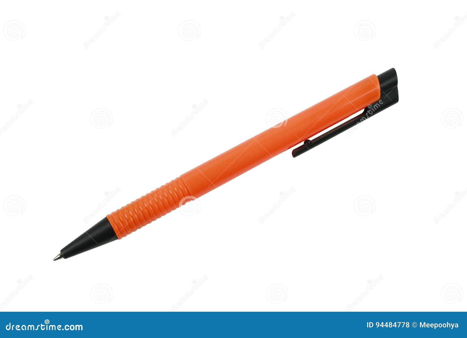 Modern Orange Pen Isolated on White Background and Have Clipping Stock ...