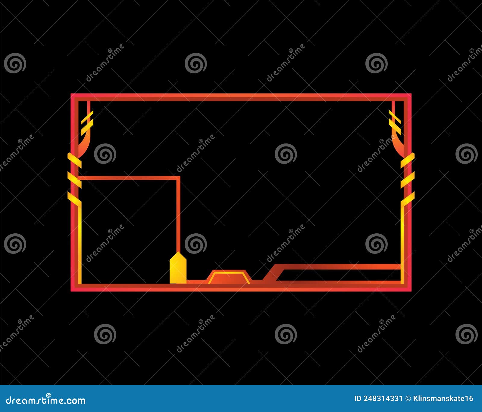 Modern Orange Stream Overlay Template Design Stock Vector ...
