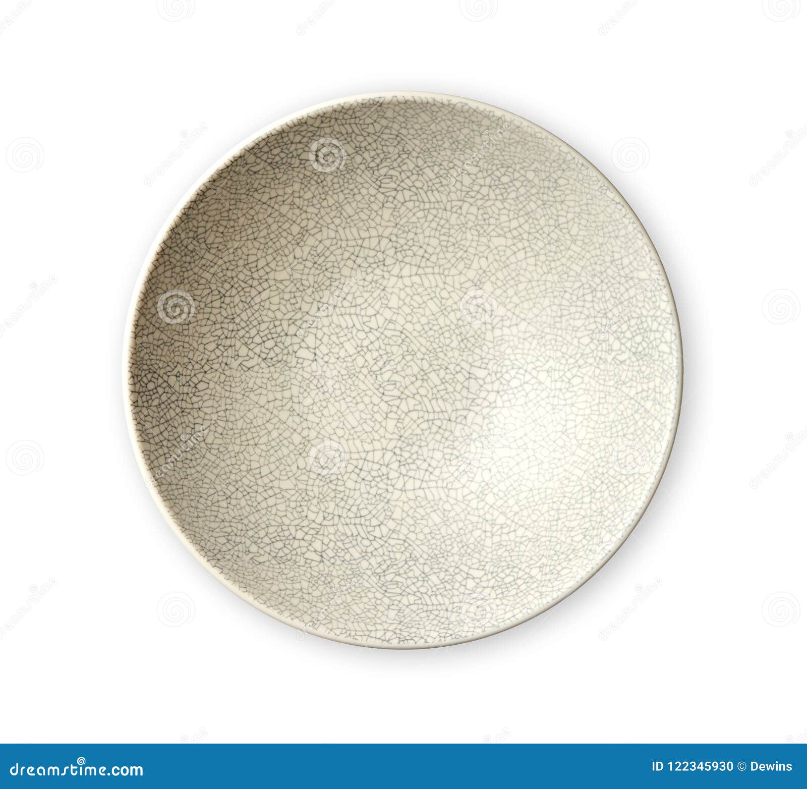 Modern Oriental Ceramic Plate in Cracked Pattern, Empty Ivory Plates ...