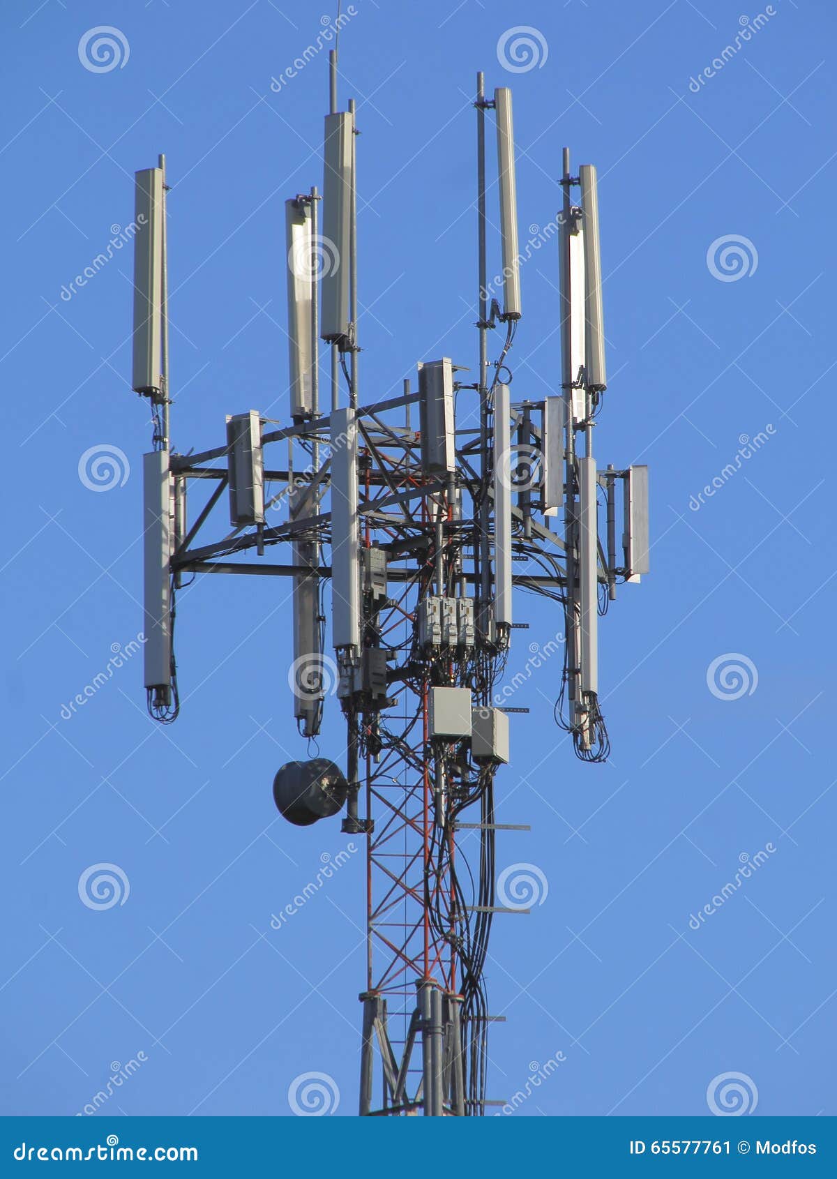Modern Outdoor Telecommunications Tower Stock Image - Image of tall ...