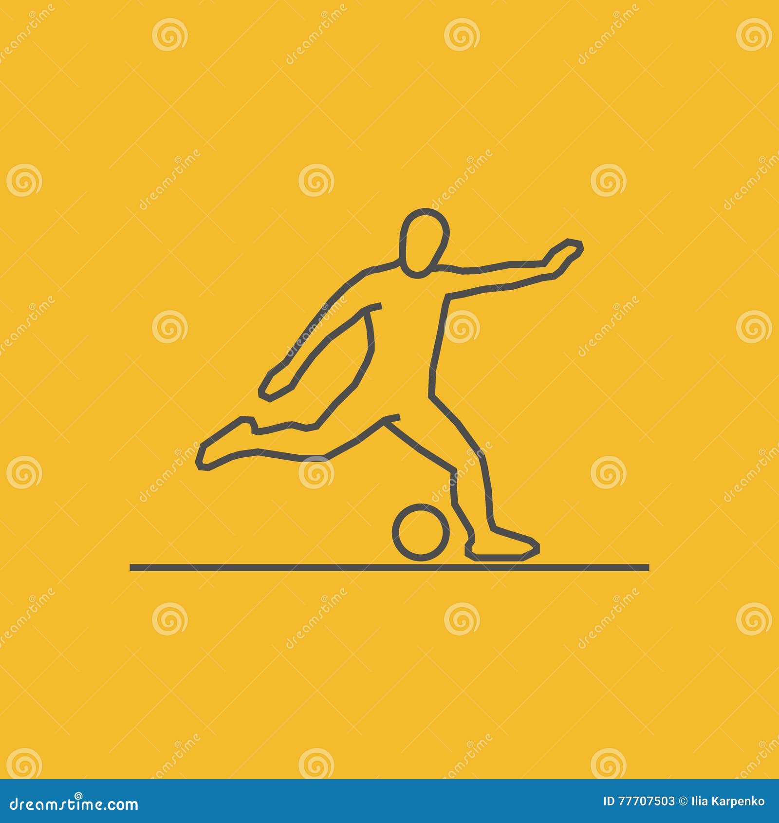 Modern outline soccer logo stock illustration. Illustration of ...