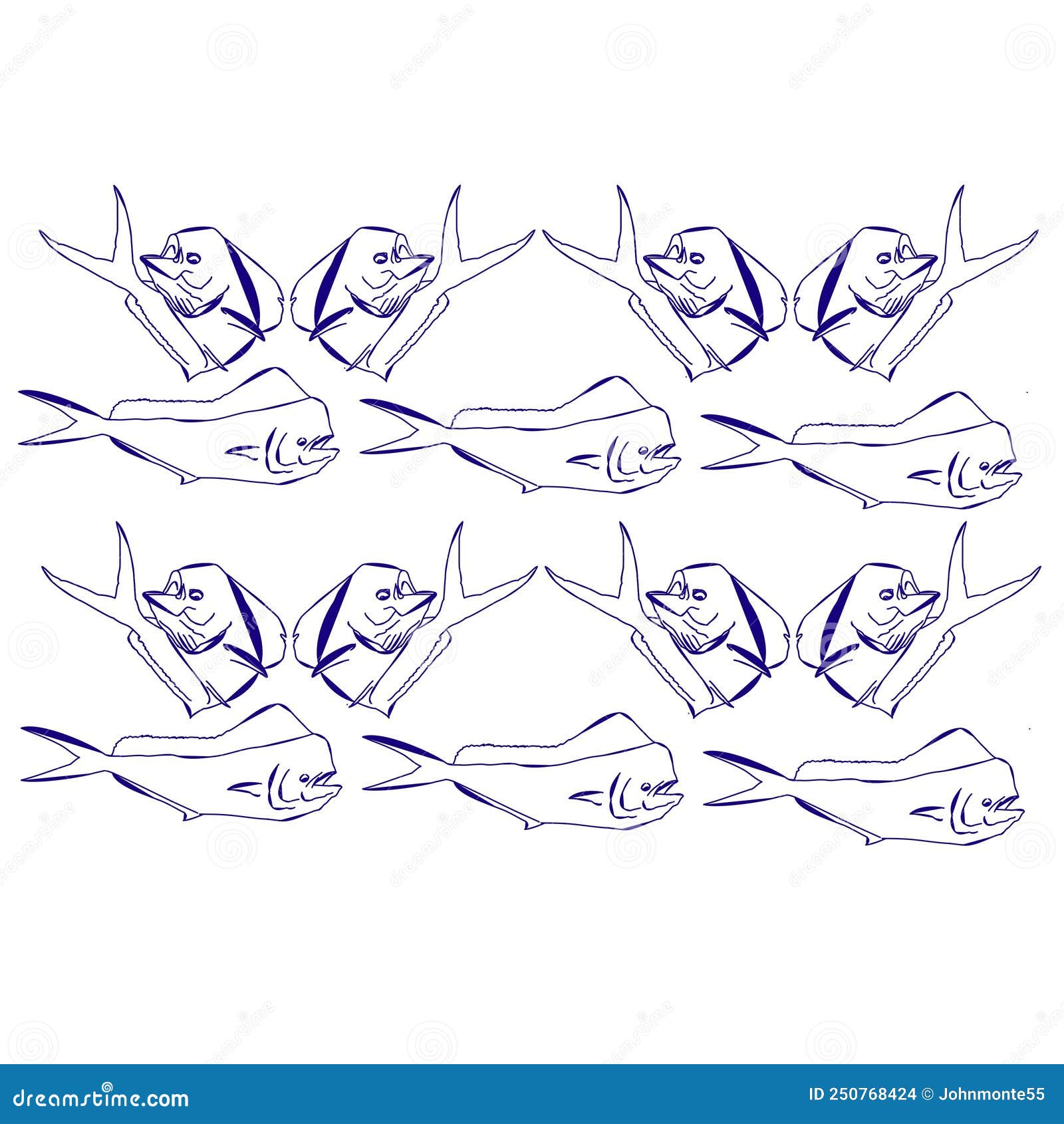 Modern Outlines of Jumping Dolphin Fish Stock Vector - Illustration of ...