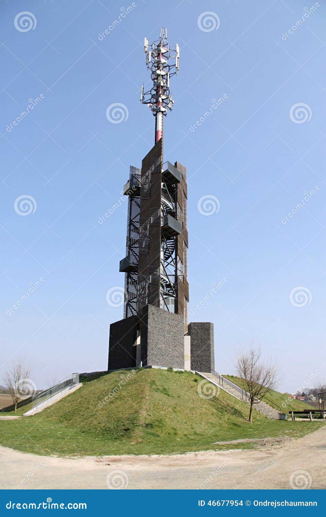 Modern outlook tower stock photo. Image of balcony, bohemia - 46677954