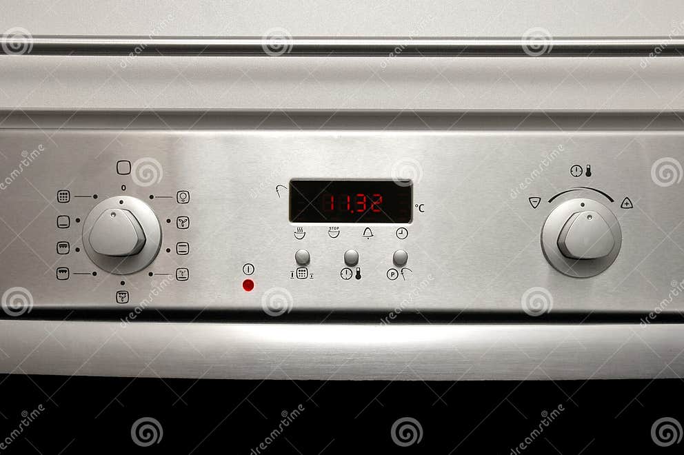 Modern Oven - Front Details Stock Image - Image of front, knob: 3803685