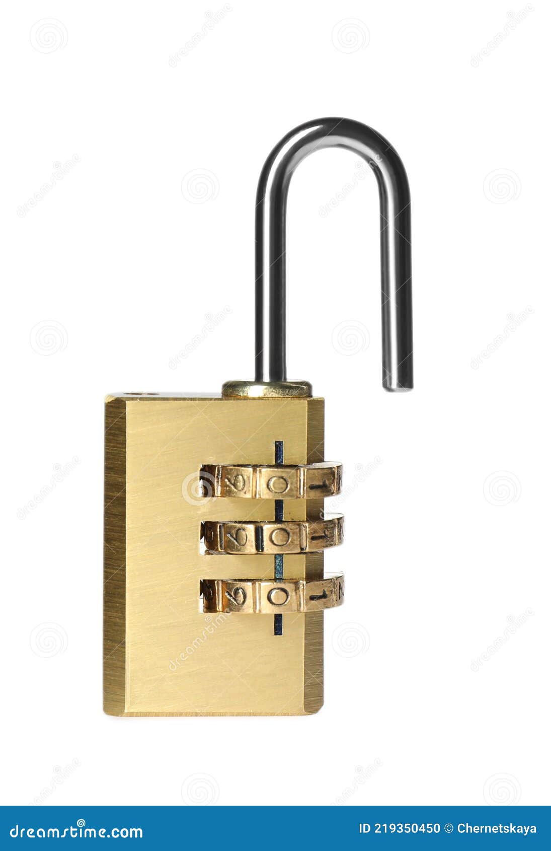 Modern Padlock Isolated on White. Safety and Protection Stock Photo ...