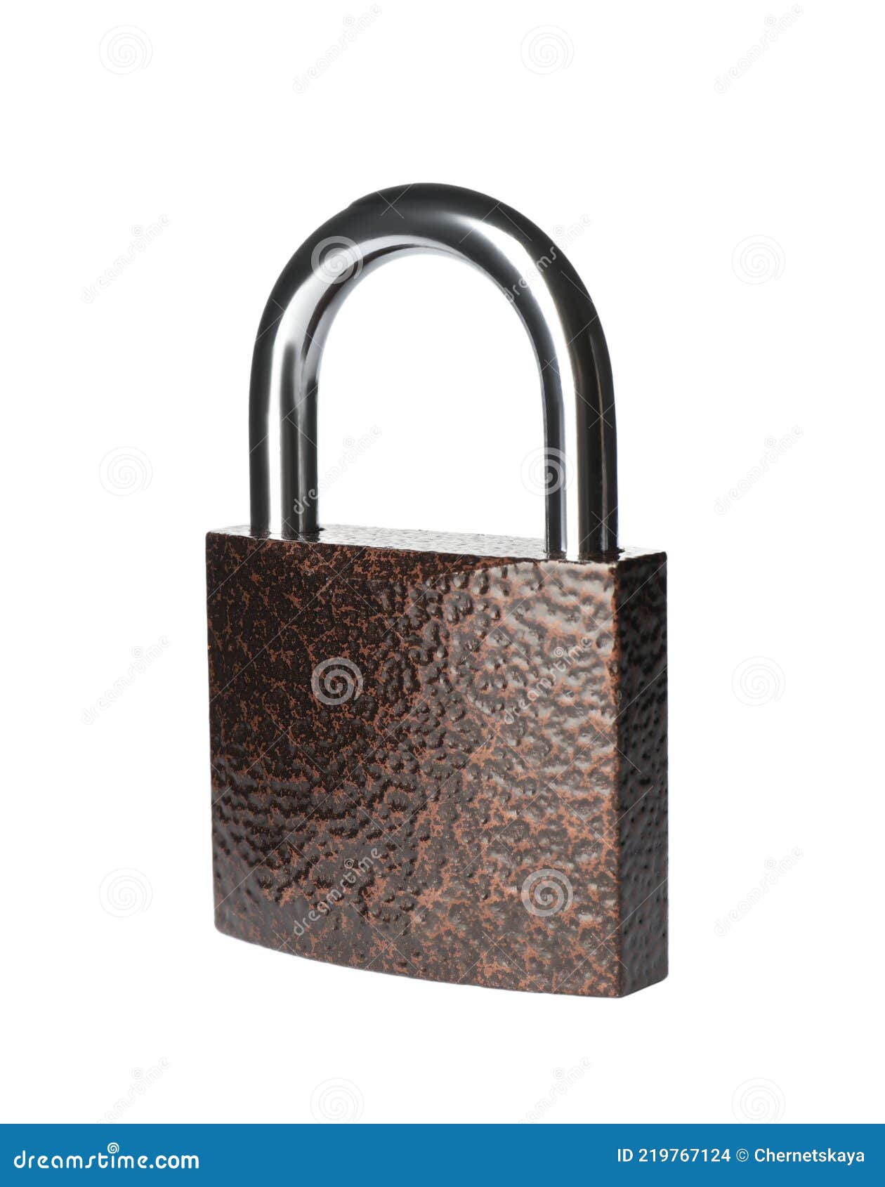 Modern Padlock Isolated on White. Safety and Protection Stock Photo ...