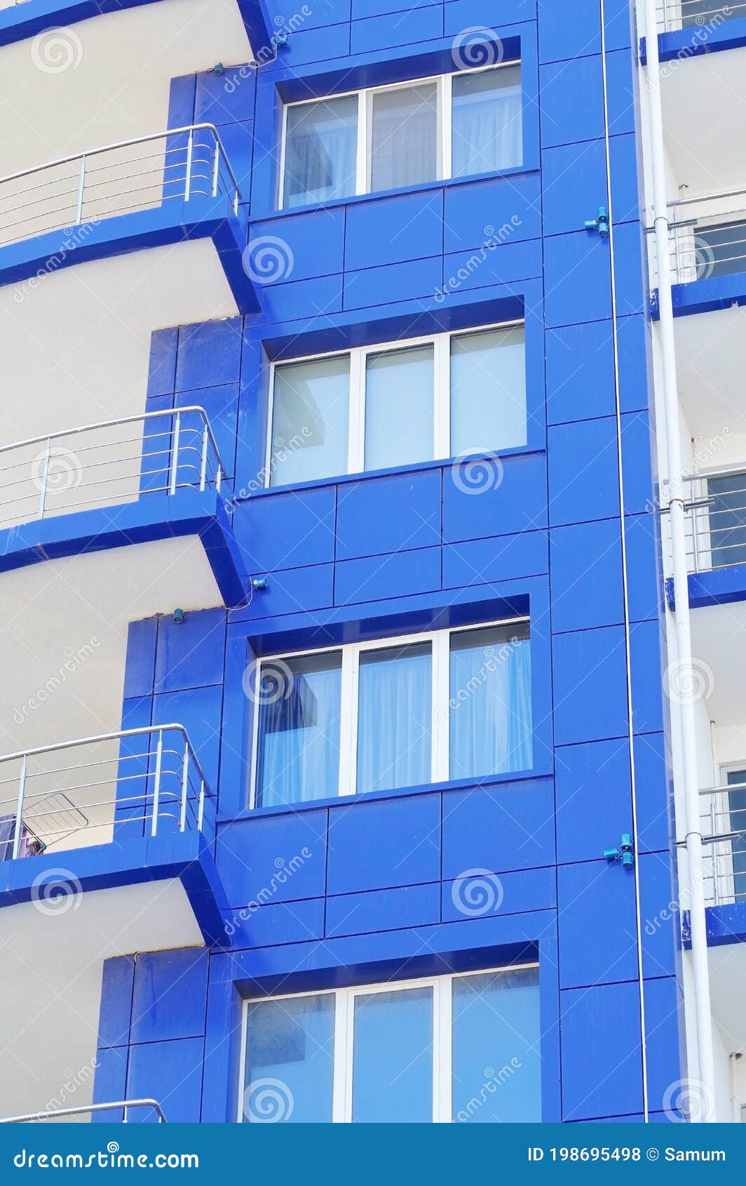 Modern Panel Apartment Building Stock Photo - Image of sunny, modern ...
