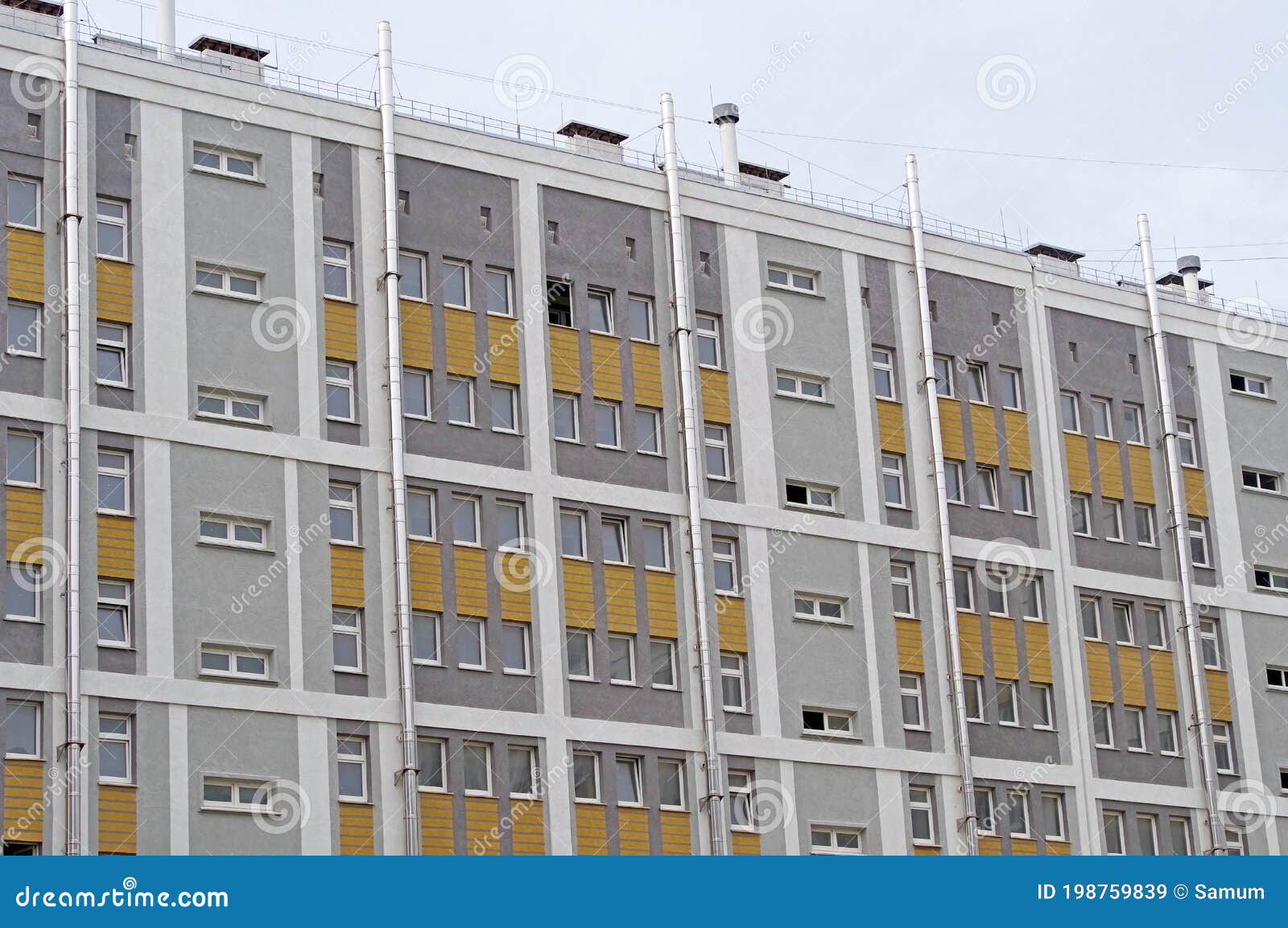 Modern Panel Apartment Building Stock Image - Image of real, white ...