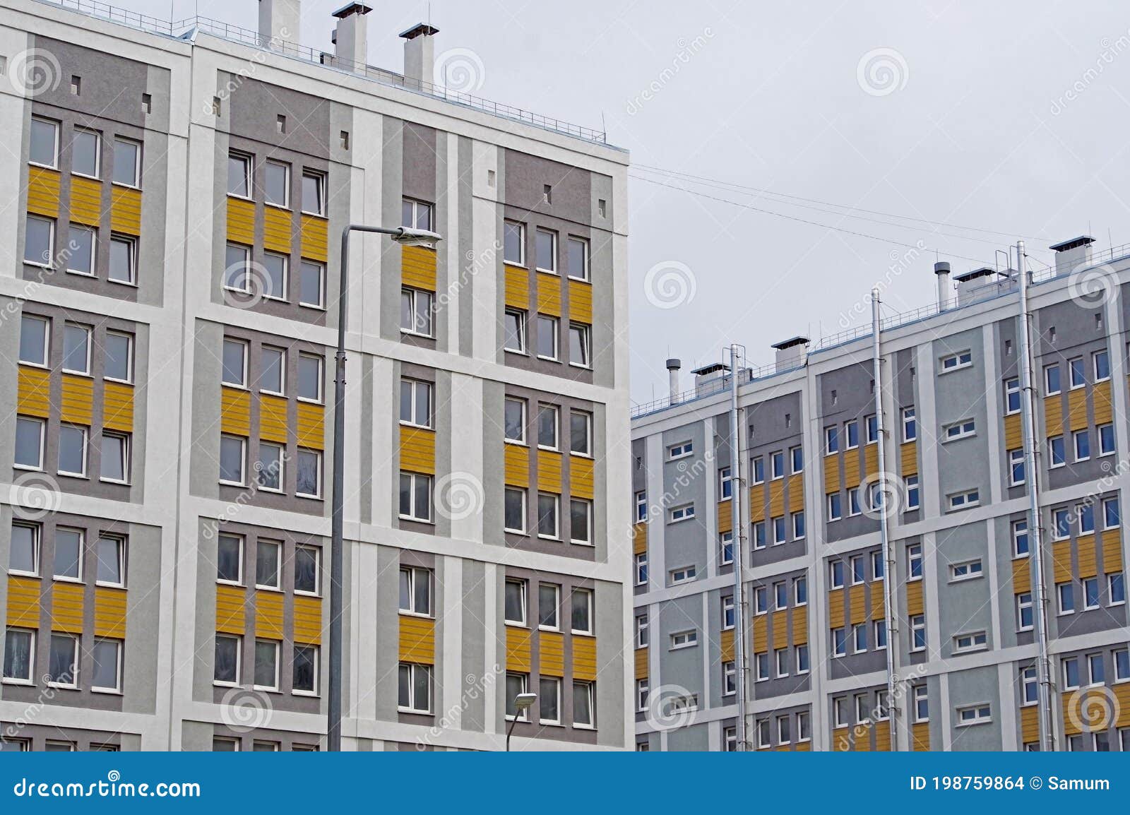 Modern Panel Apartment Building Stock Photo - Image of house, building ...