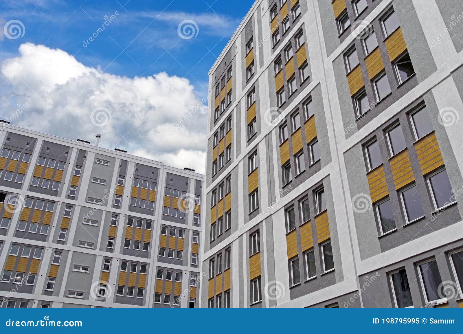 Modern Panel Apartment Building Stock Image - Image of city ...