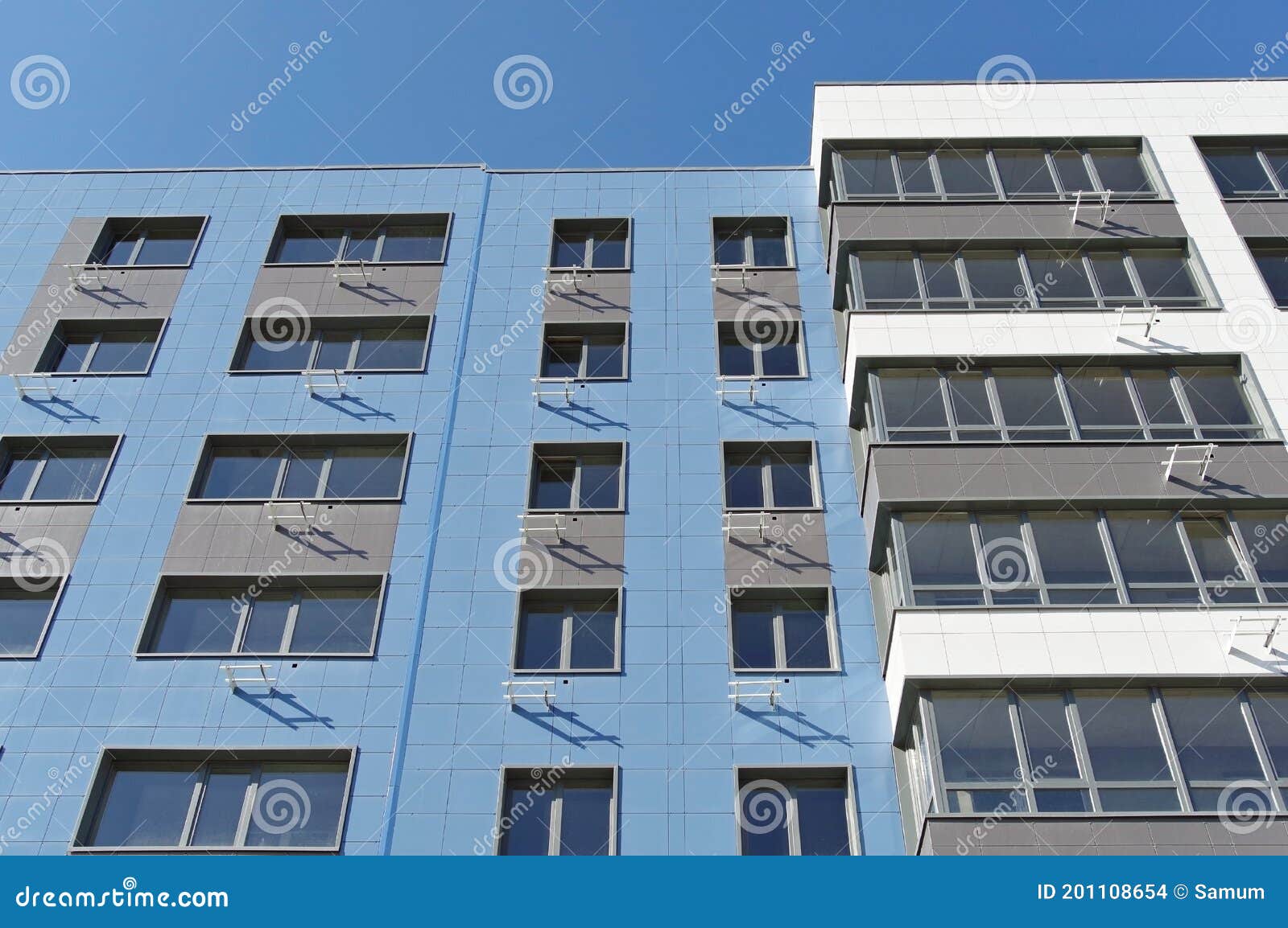 Modern Panel Apartment Building Stock Photo - Image of multicolor ...