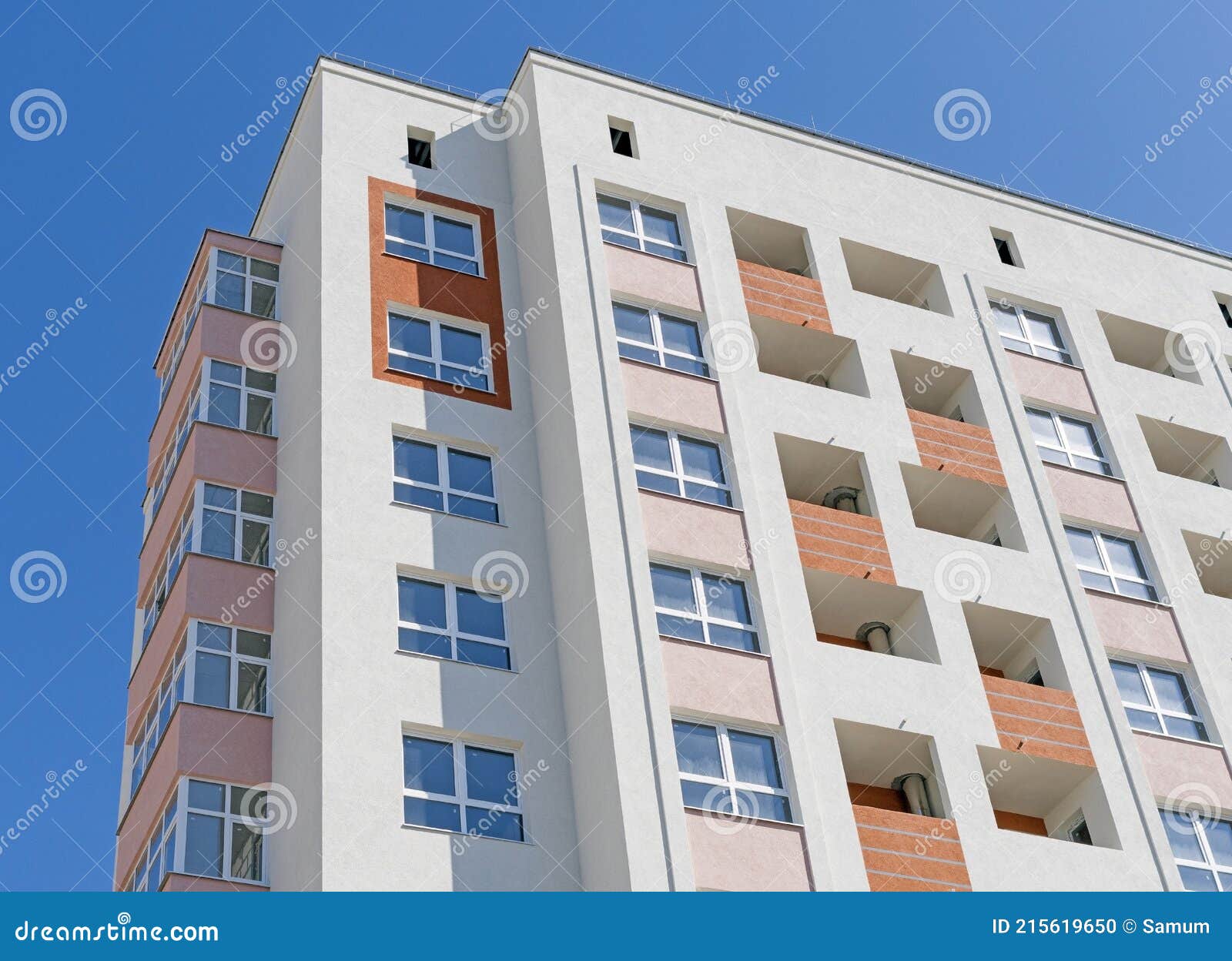 Modern Panel Apartment Building Stock Photo - Image of architecture ...
