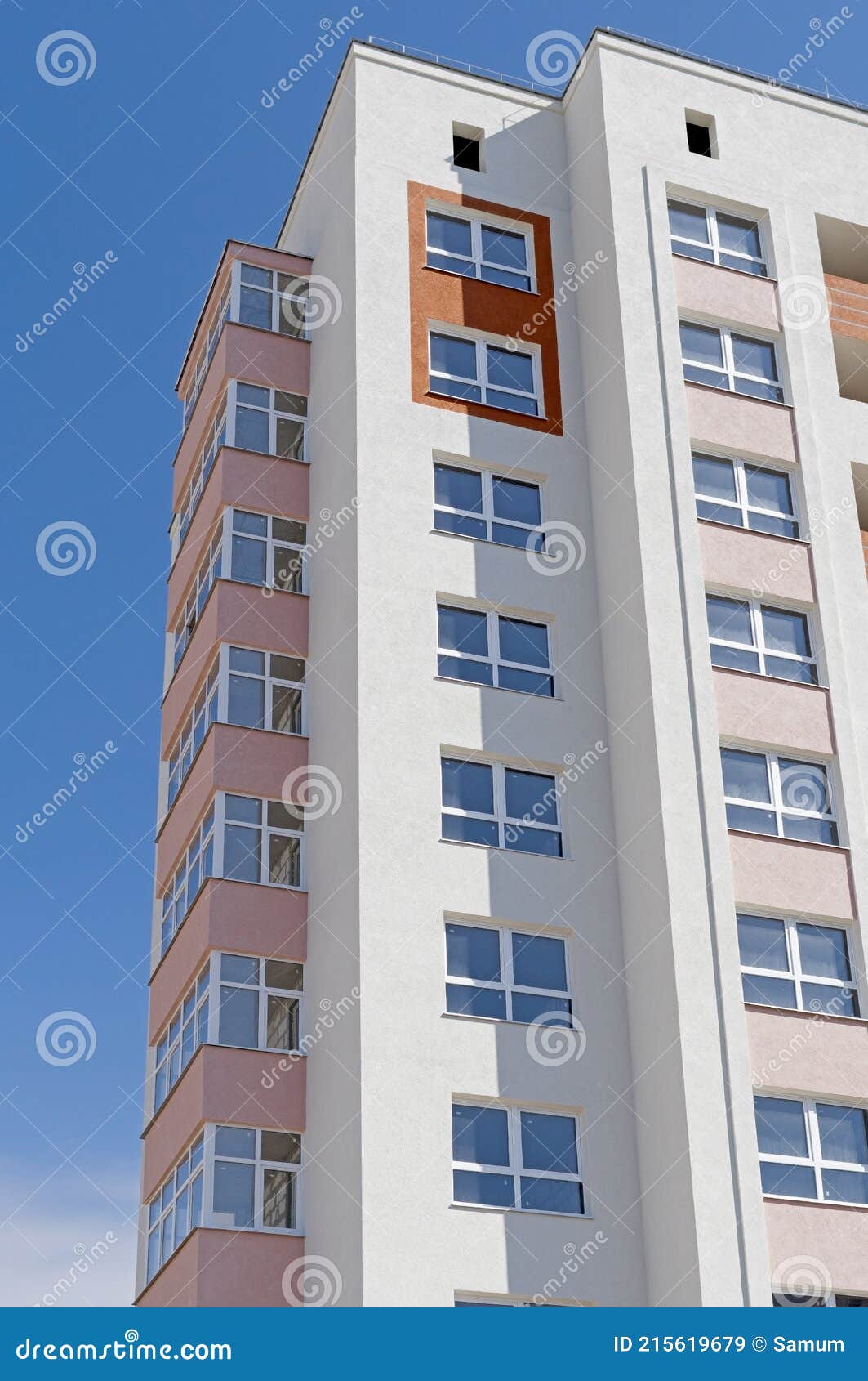 Modern Panel Apartment Building Stock Image - Image of city ...
