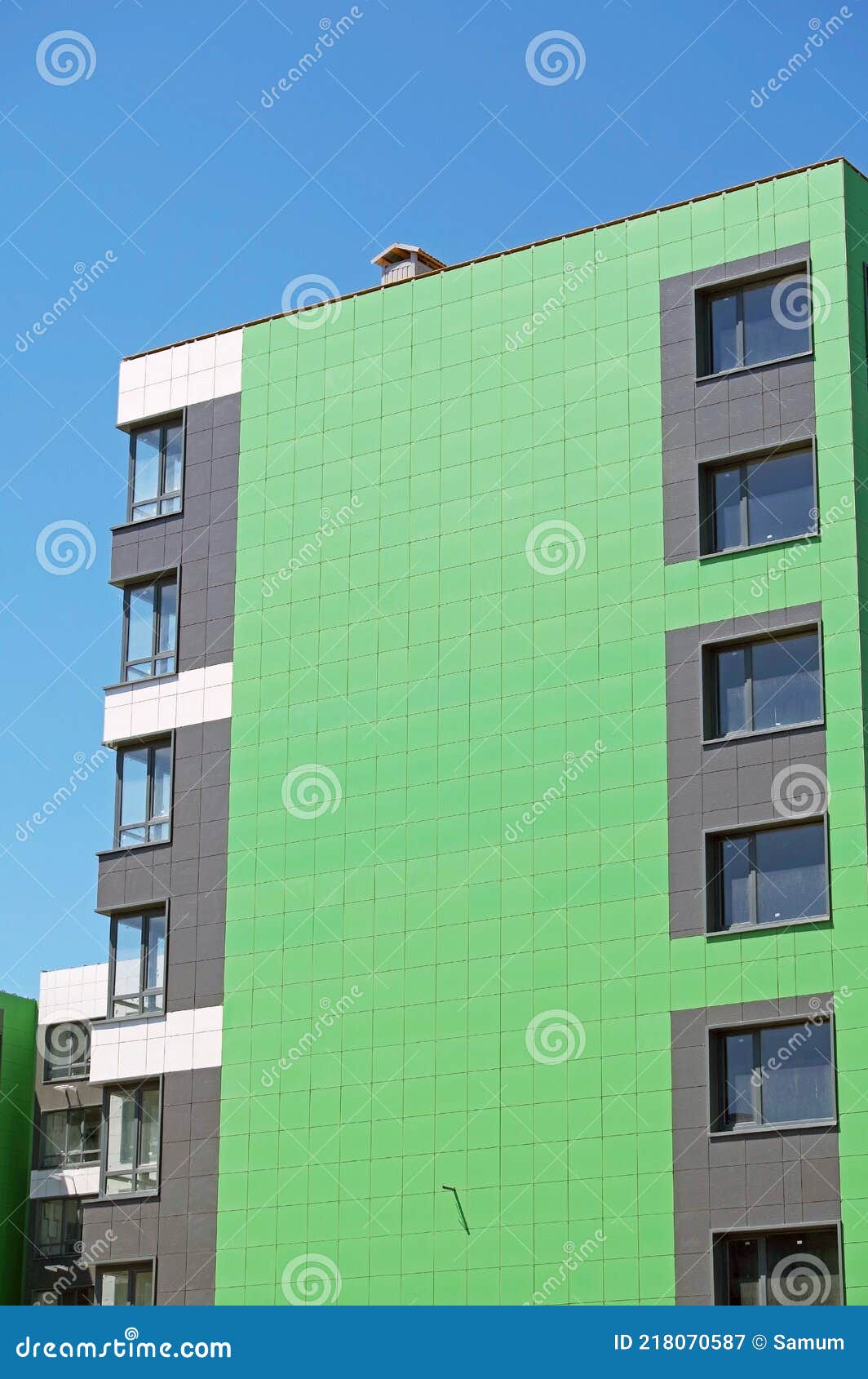 Modern Panel Apartment Building Stock Image - Image of urban, high ...