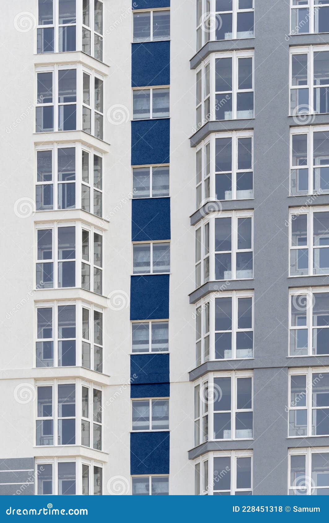 Modern Panel Apartment Building Stock Photo - Image of construction ...