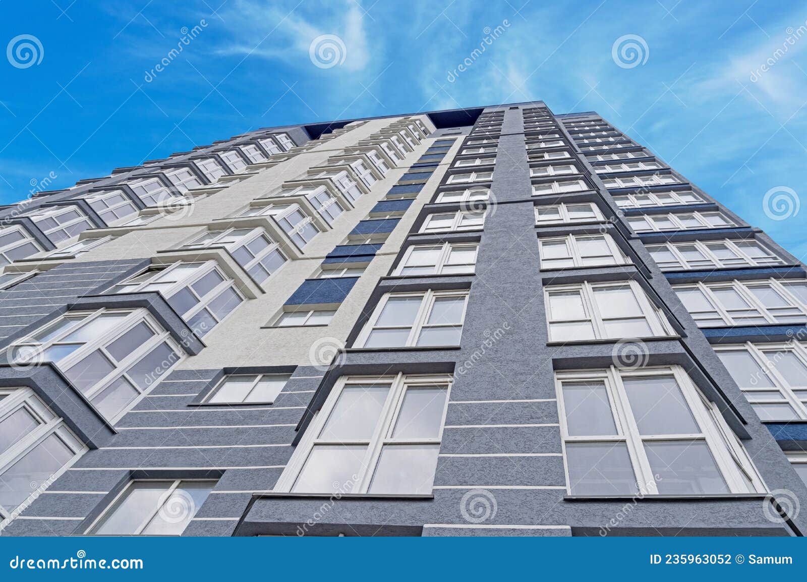 Modern Panel Apartment Building Stock Photo - Image of sunny, high ...