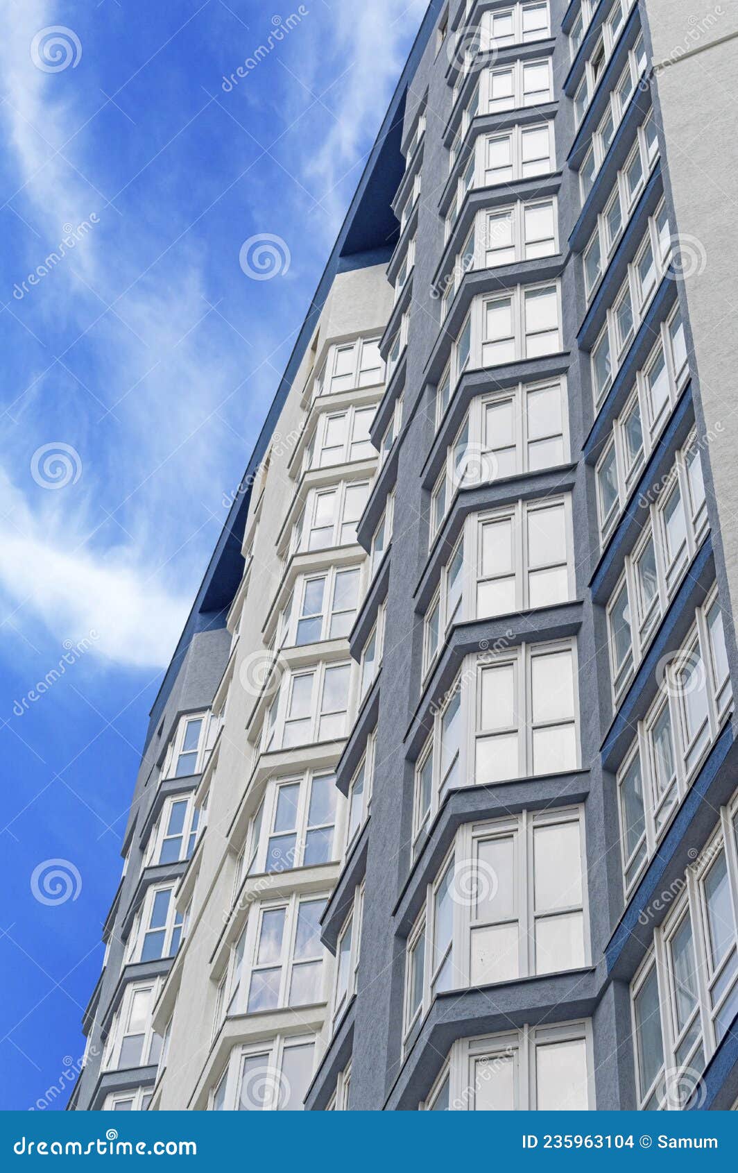 Modern Panel Apartment Building Stock Photo - Image of construction ...
