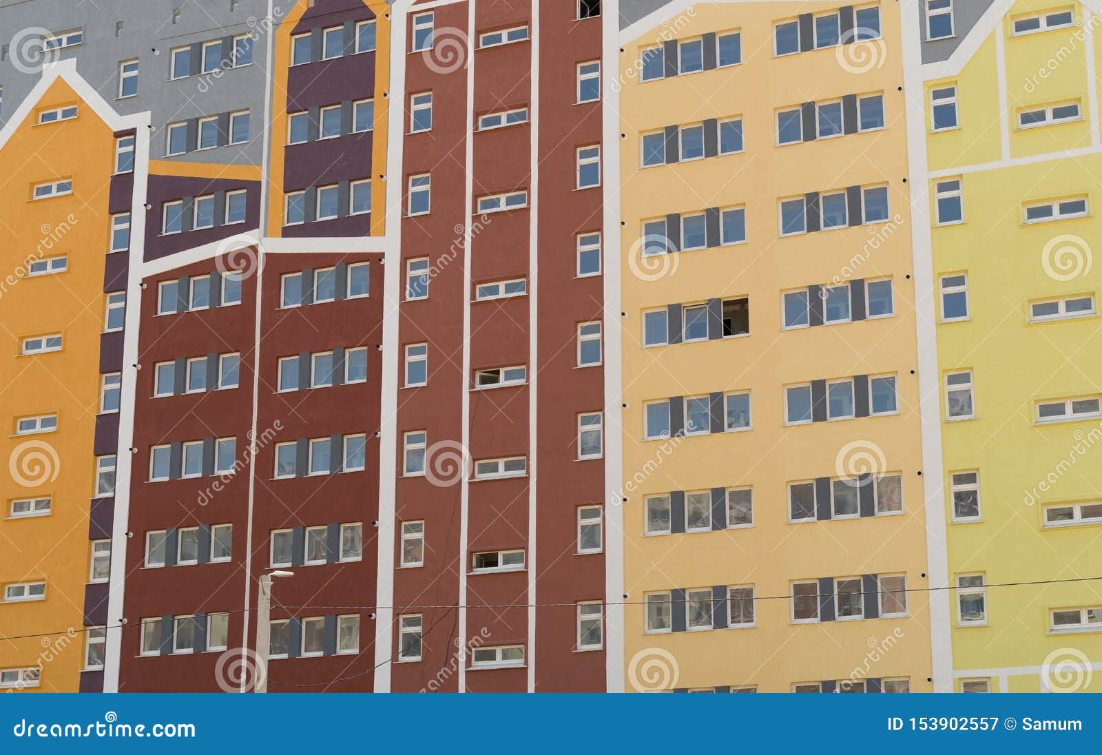 Modern Panel Apartment Building Stock Image - Image of residential ...