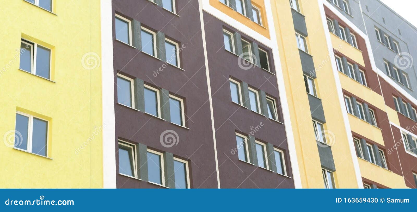 Modern Panel Apartment Building Stock Photo - Image of ventilated ...