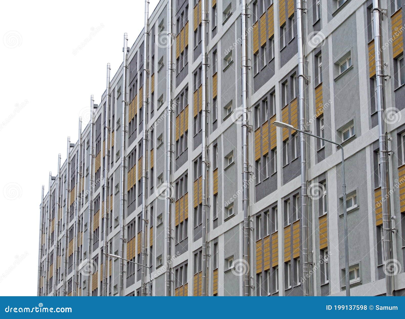 Modern Panel Apartment Building Stock Photo - Image of high, street ...