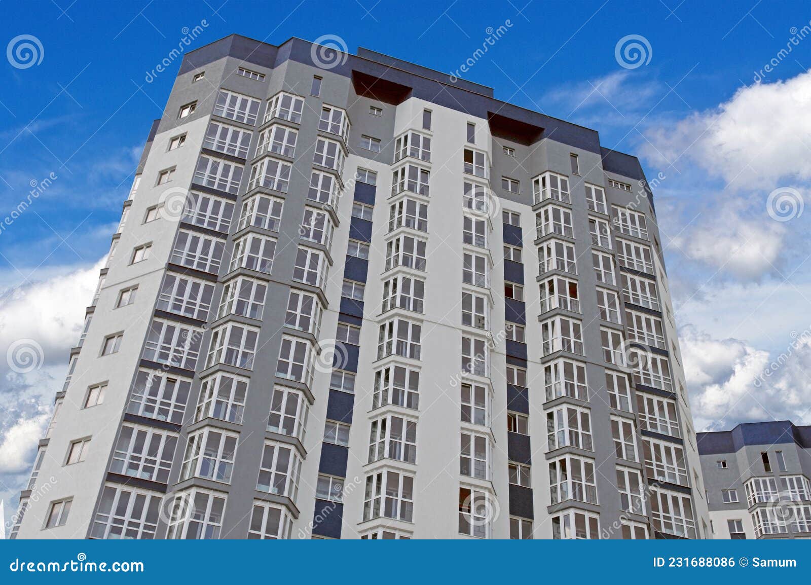 Modern Panel Apartment Building Stock Photo - Image of panel, modern ...
