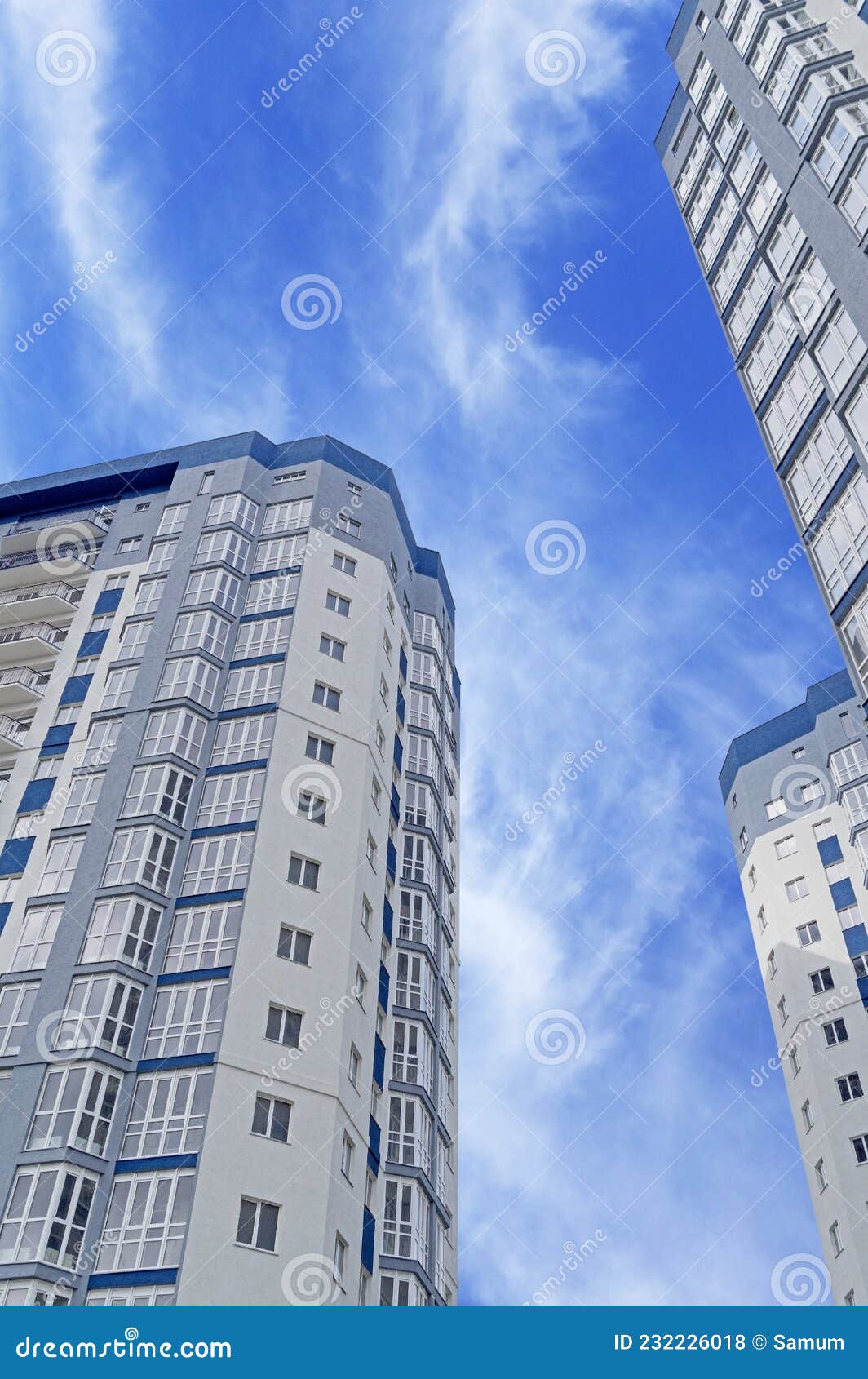 Modern Panel Apartment Building Stock Photo - Image of wall ...