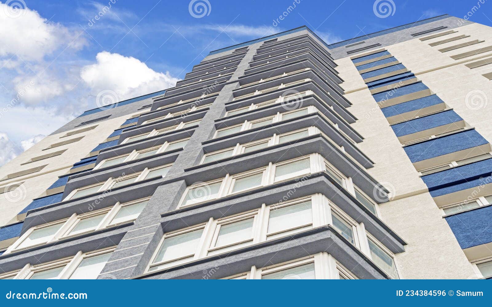 Modern Panel Apartment Building Stock Photo - Image of background ...