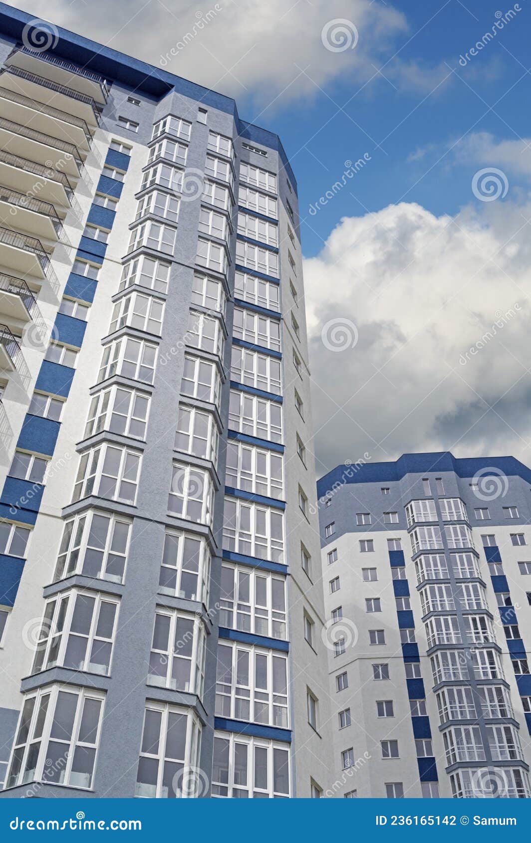 Modern Panel Apartment Building Stock Photo - Image of ventilated ...