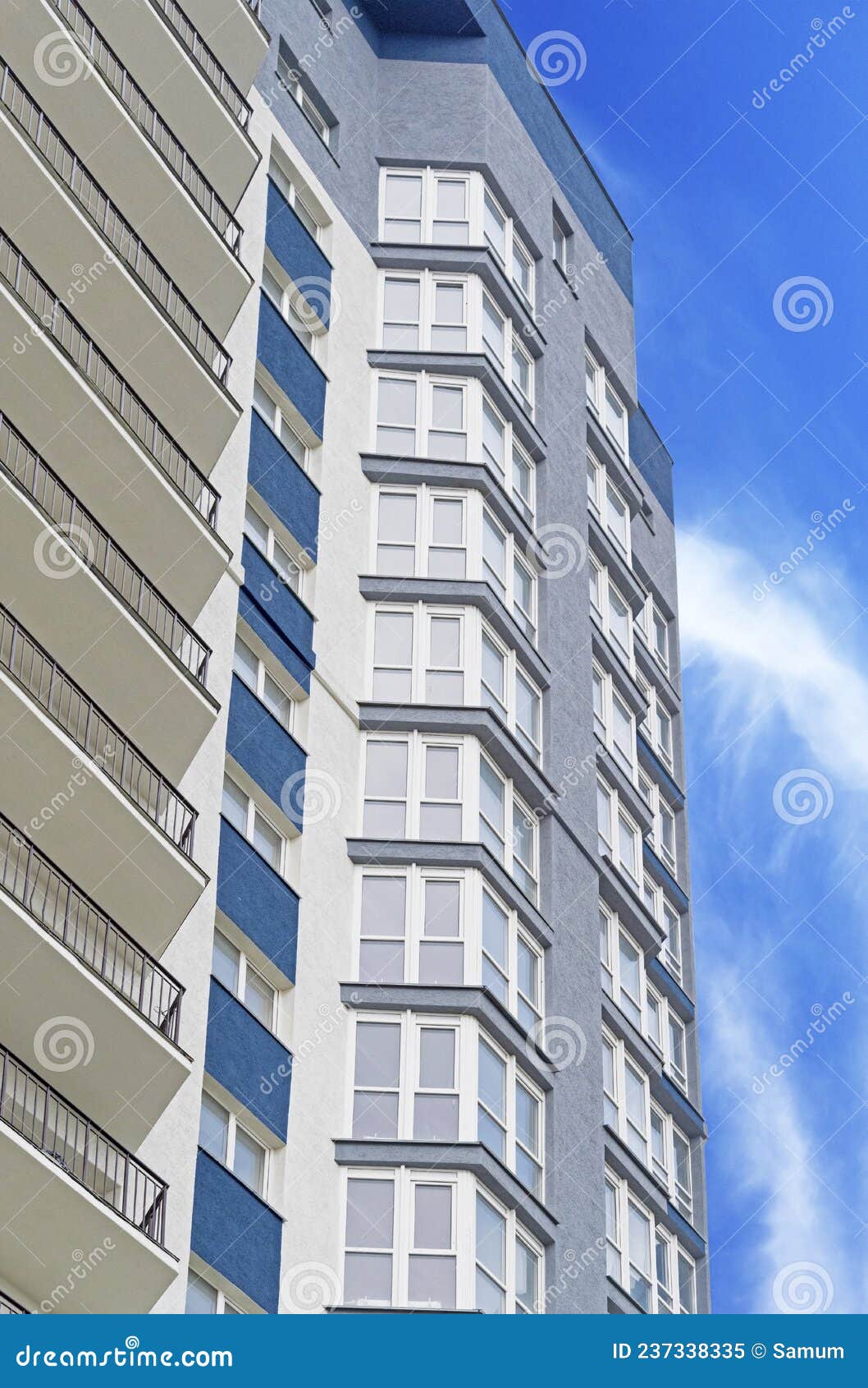 Modern Panel Apartment Building Stock Image - Image of apartment ...