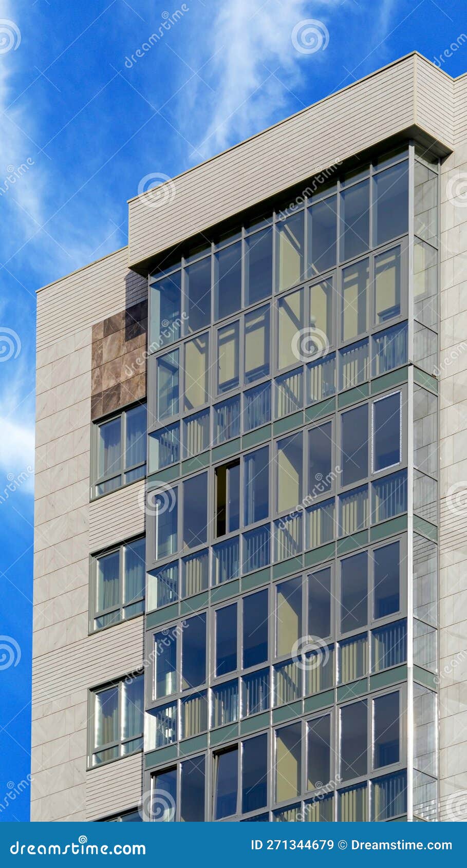 Modern Panel Apartment Building Stock Image - Image of complex ...