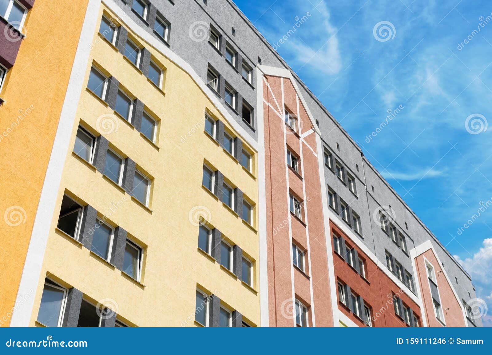 Modern Panel Apartment Building Stock Photo - Image of wall, ventilated ...