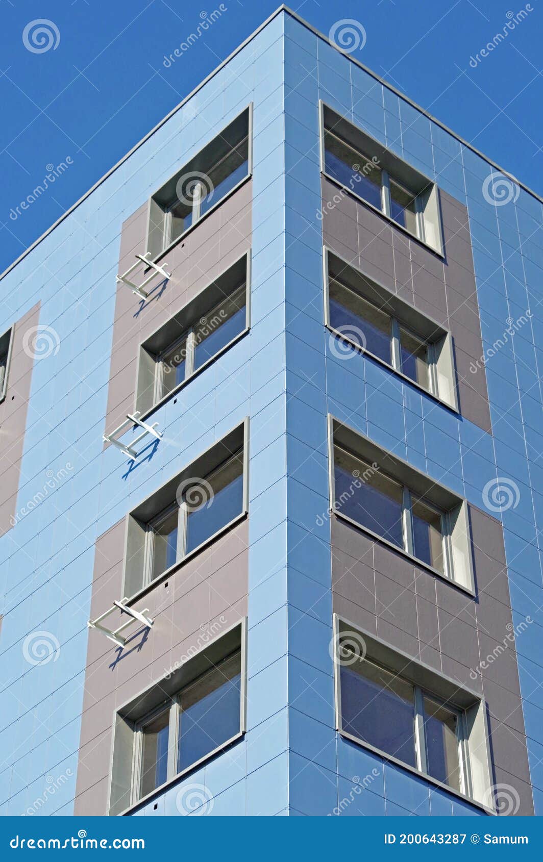 Modern Panel Apartment Building Stock Image - Image of wall, multicolor ...