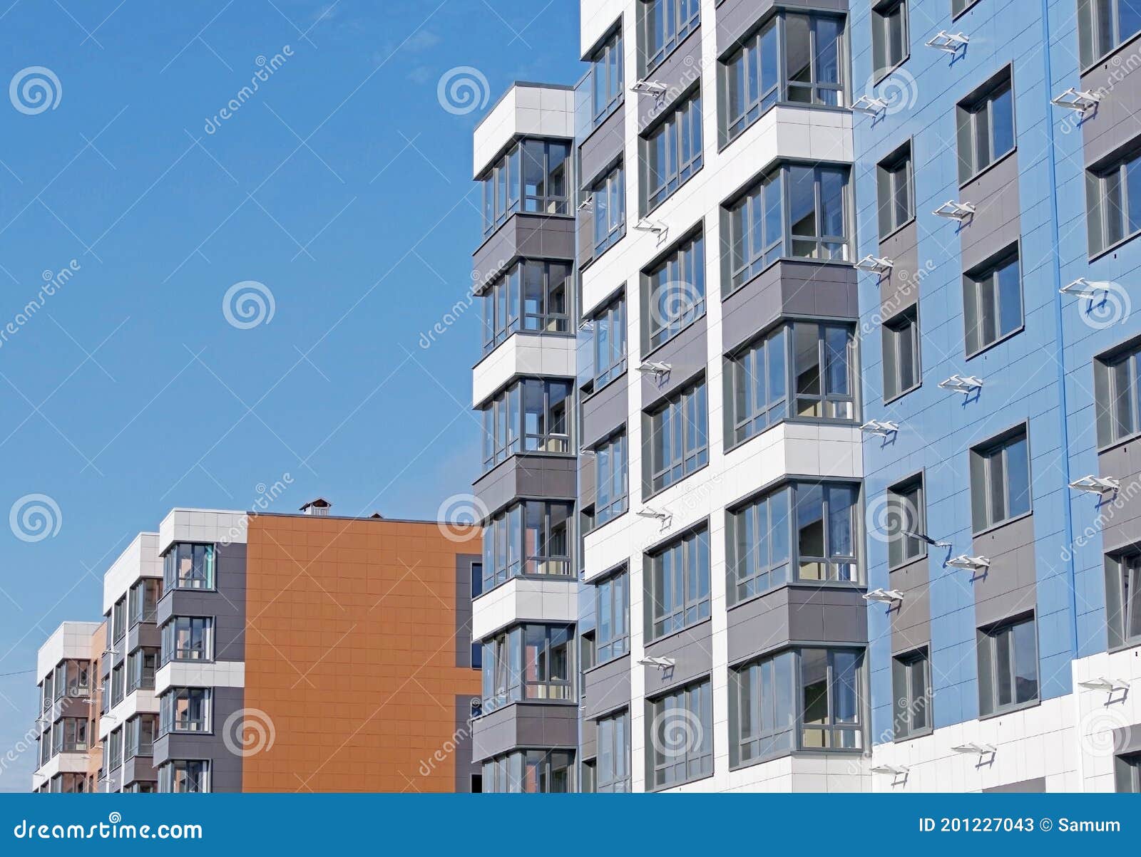Modern Panel Apartment Building Stock Image - Image of technology ...