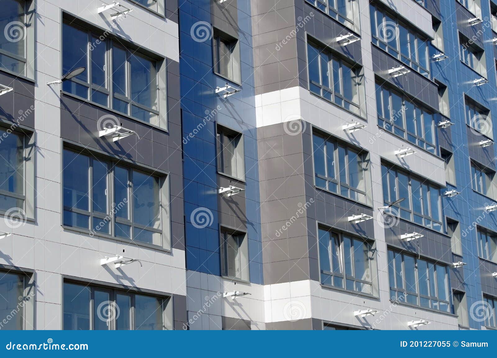Modern Panel Apartment Building Stock Image - Image of street ...