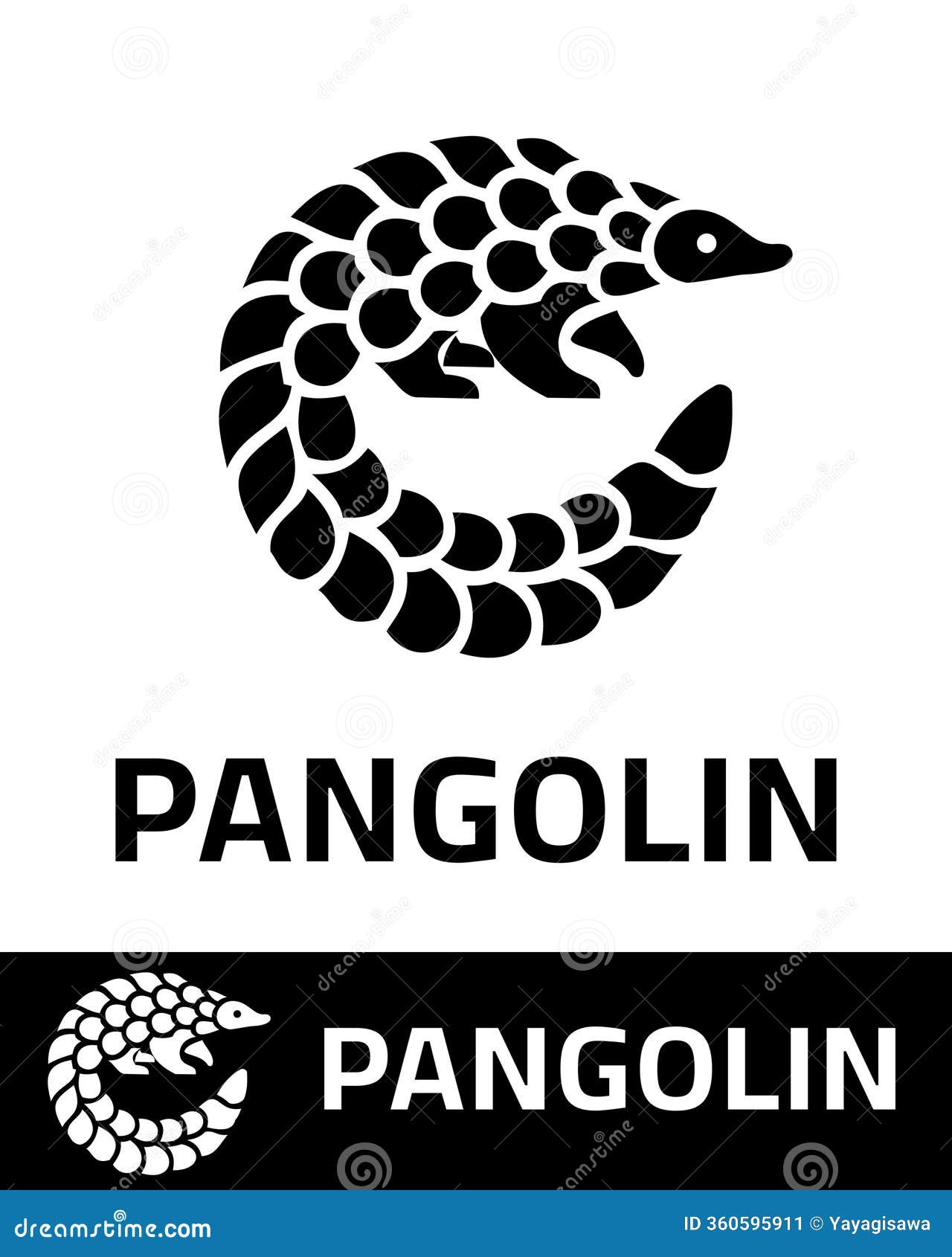 Pangolin Logo. Pangolin Logo Made In Monoline Style Very Simple Not ...