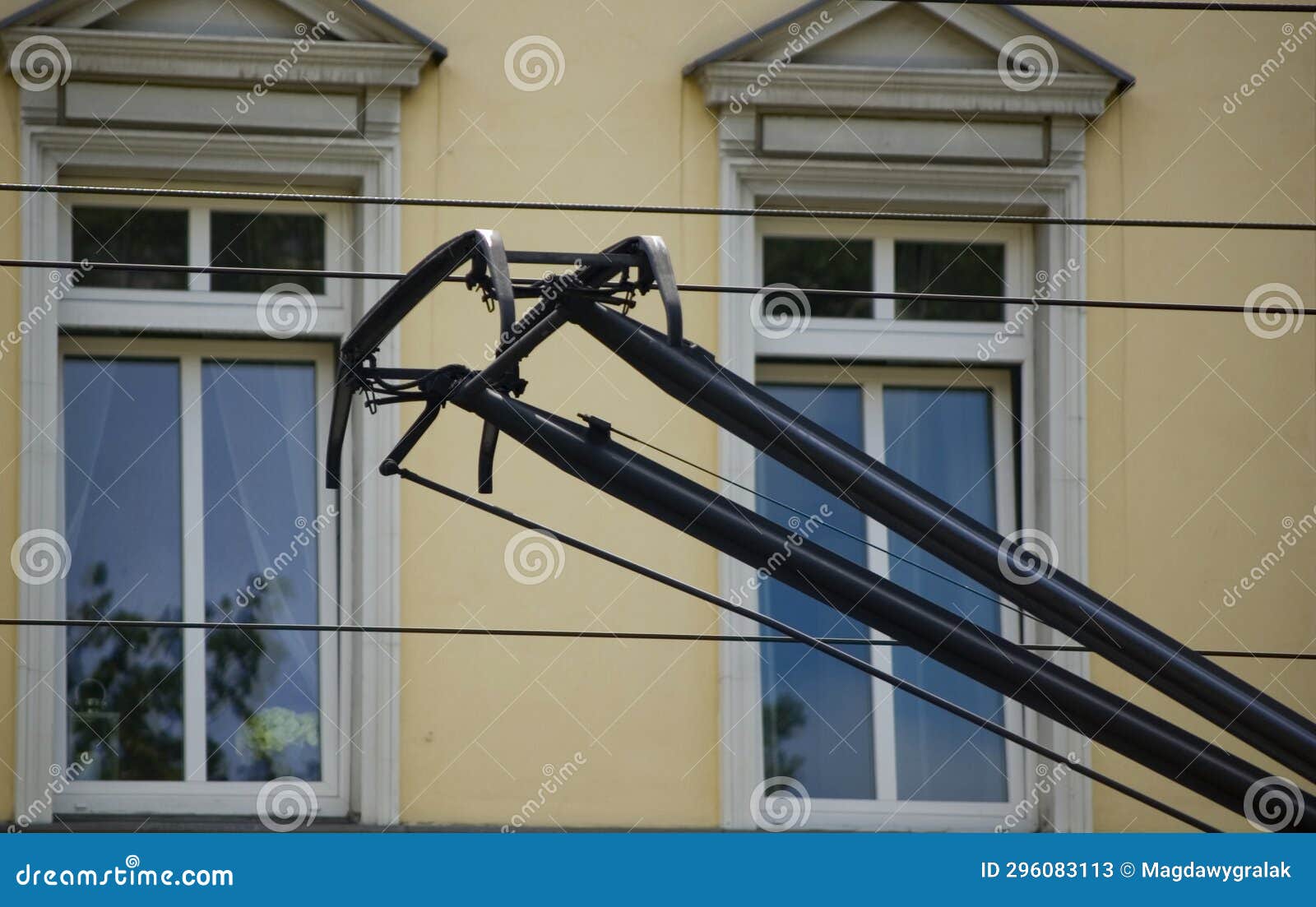 Modern Pantograph on a Tramway Stock Image - Image of traffic, lamp ...