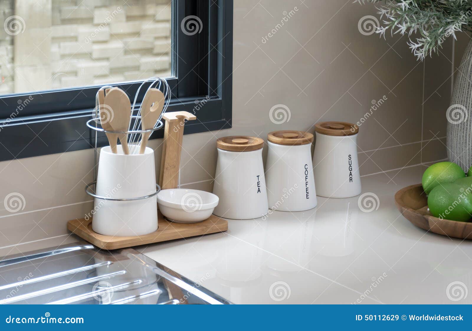 Modern pantry with utensil stock image. Image of home - 50112629