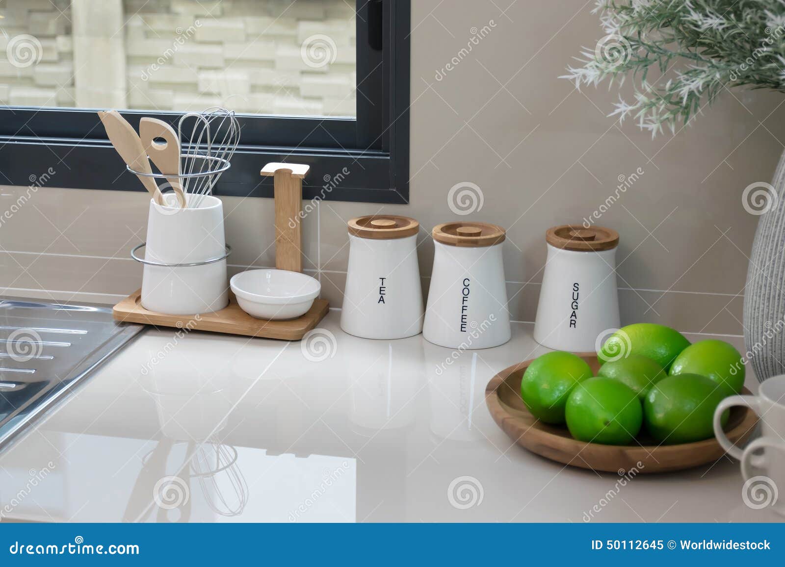 Modern Pantry with Utensil in Kitchen Stock Image - Image of furniture ...