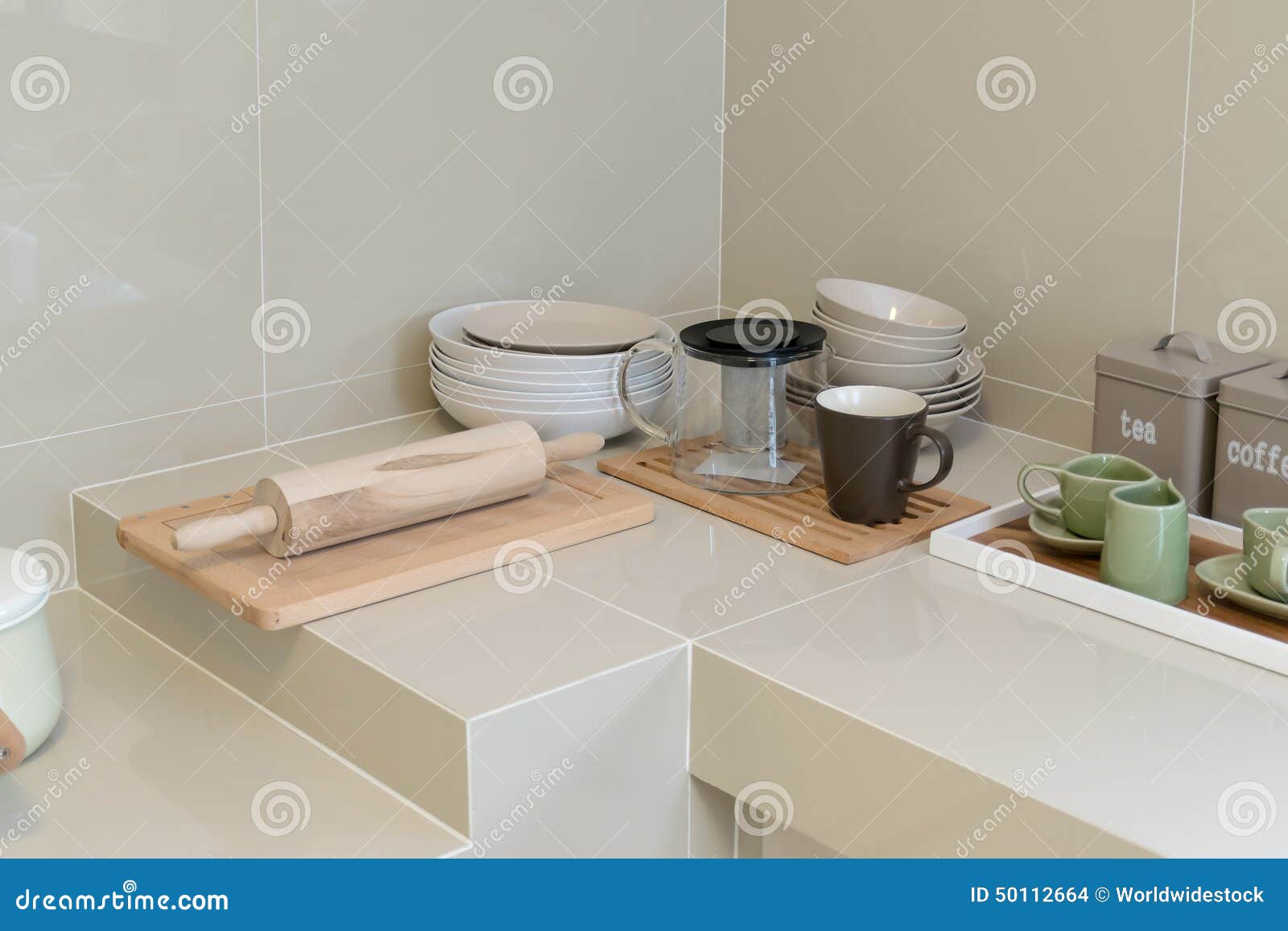 Modern Pantry with Utensils Stock Photo - Image of clean, house: 50112664