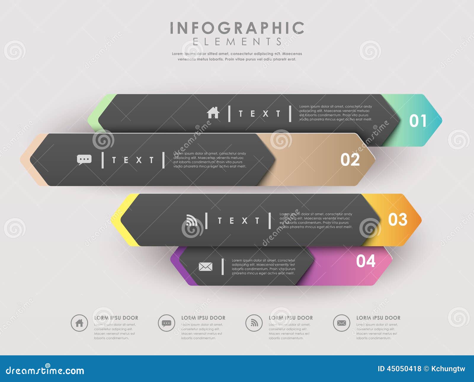 Modern Paper Arrow Banners Template Infographic Stock Vector ...