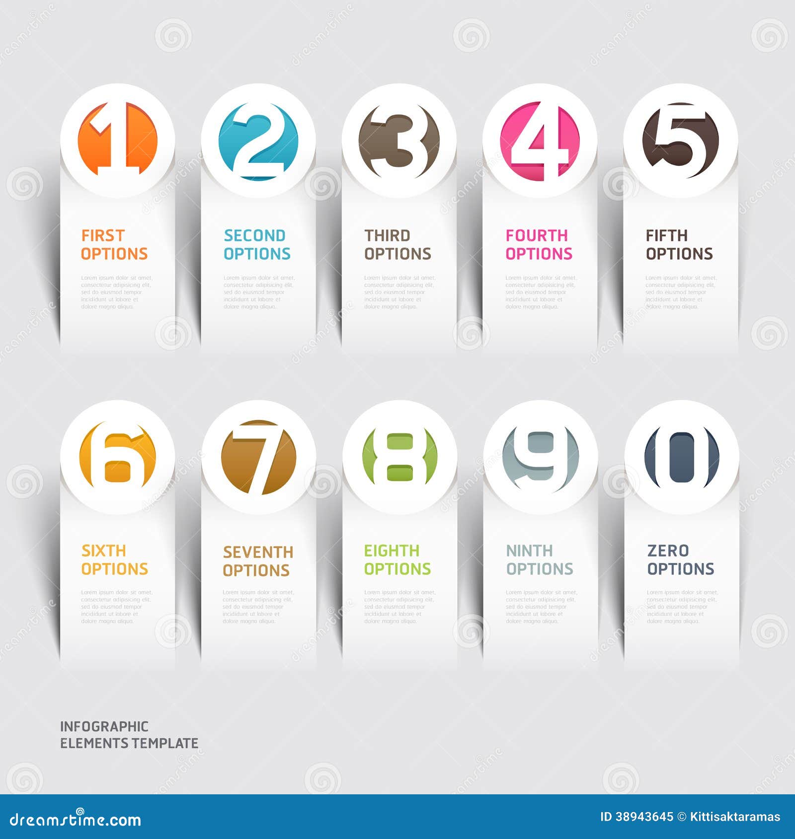 Modern Paper Texture Bookmark Infographic Elements Vector Illustration ...
