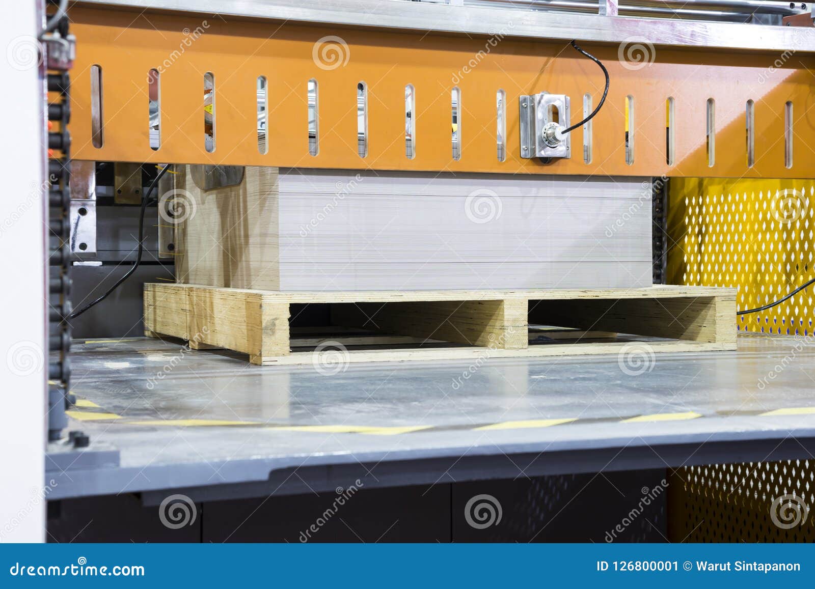 Modern Paper Cutting Machine Stock Image - Image of press, rotary ...