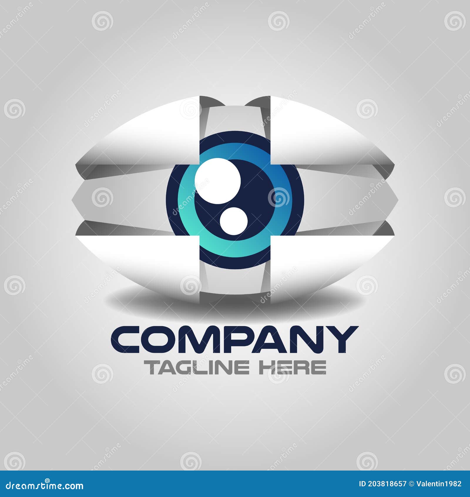 Modern Paper Eye Cross Logo. Stock Vector - Illustration of abstract ...