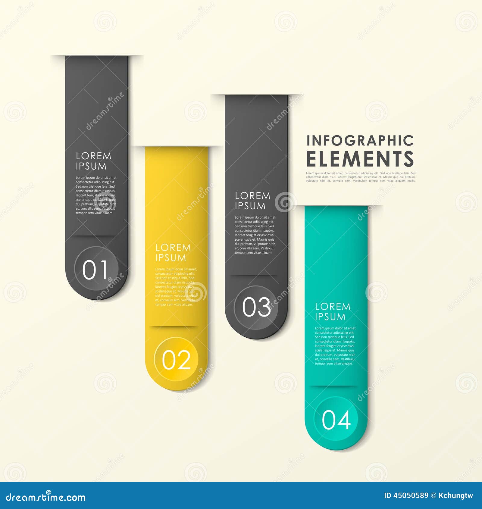 Modern Paper Texture Bookmark Infographic Elements Stock Vector ...