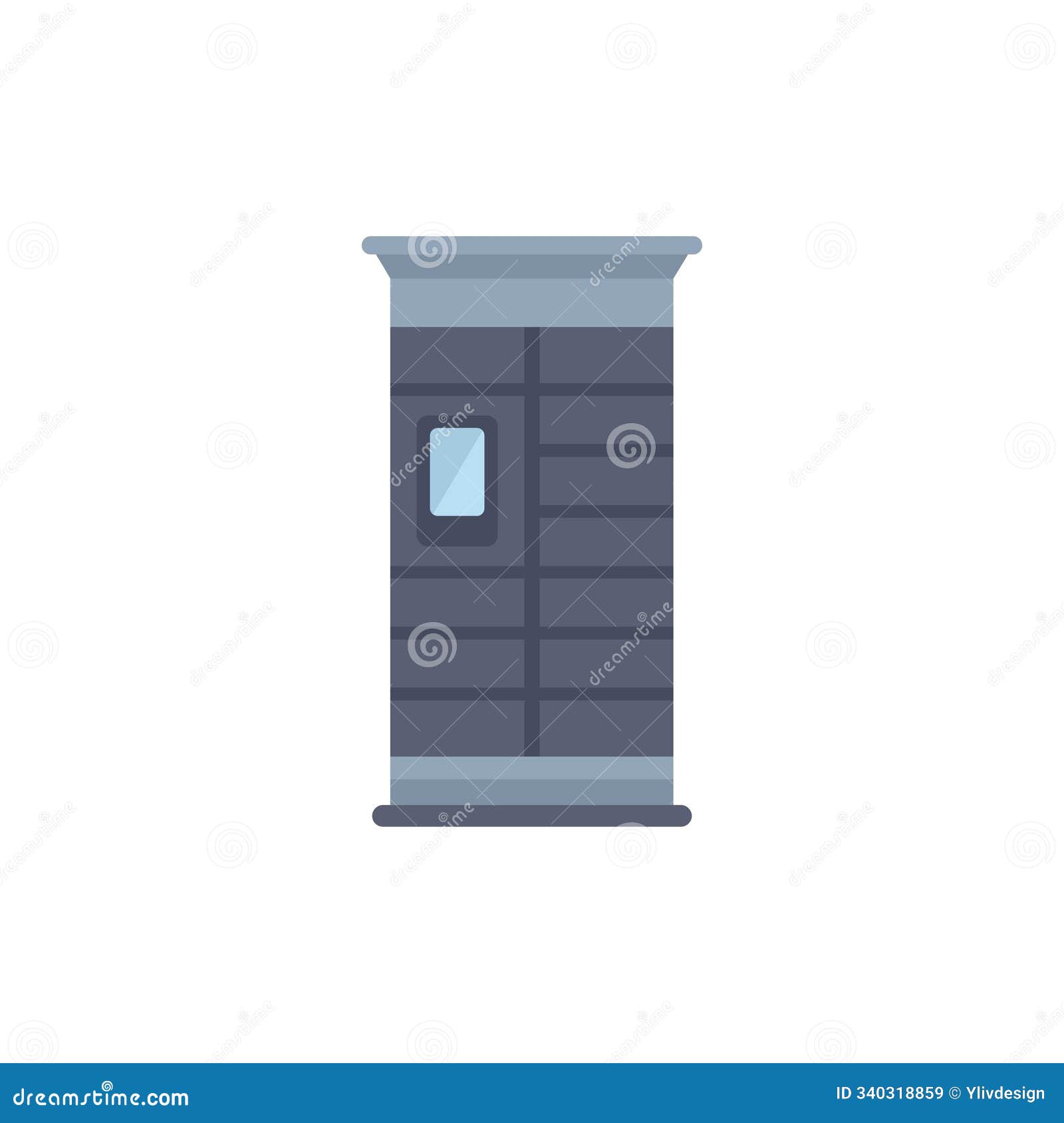 Modern Parcel Locker with Electronic Lock Showing Receiving Box for ...