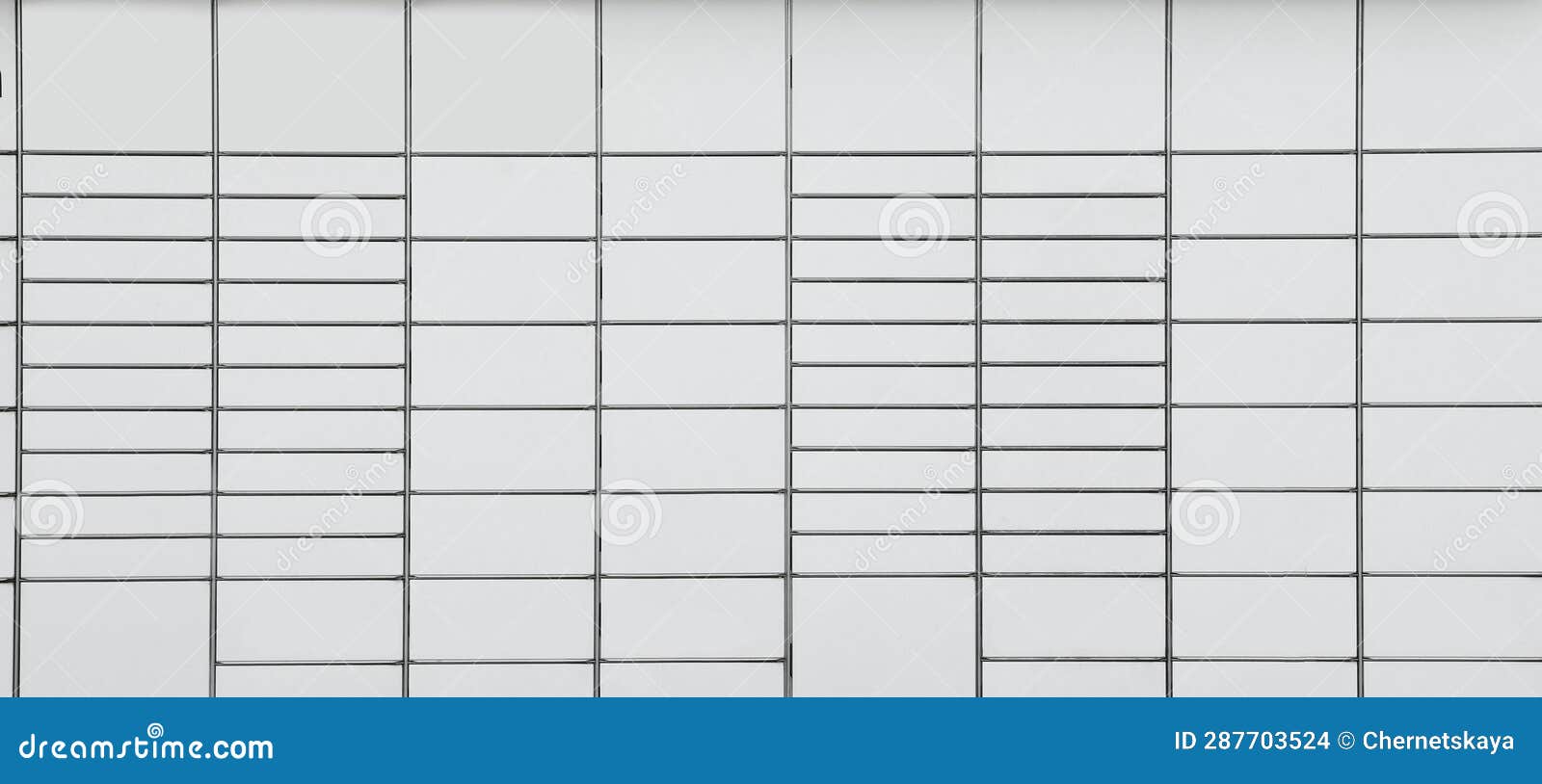 Modern Parcel Locker with Many Postal Boxes, Banner Design Stock Photo ...