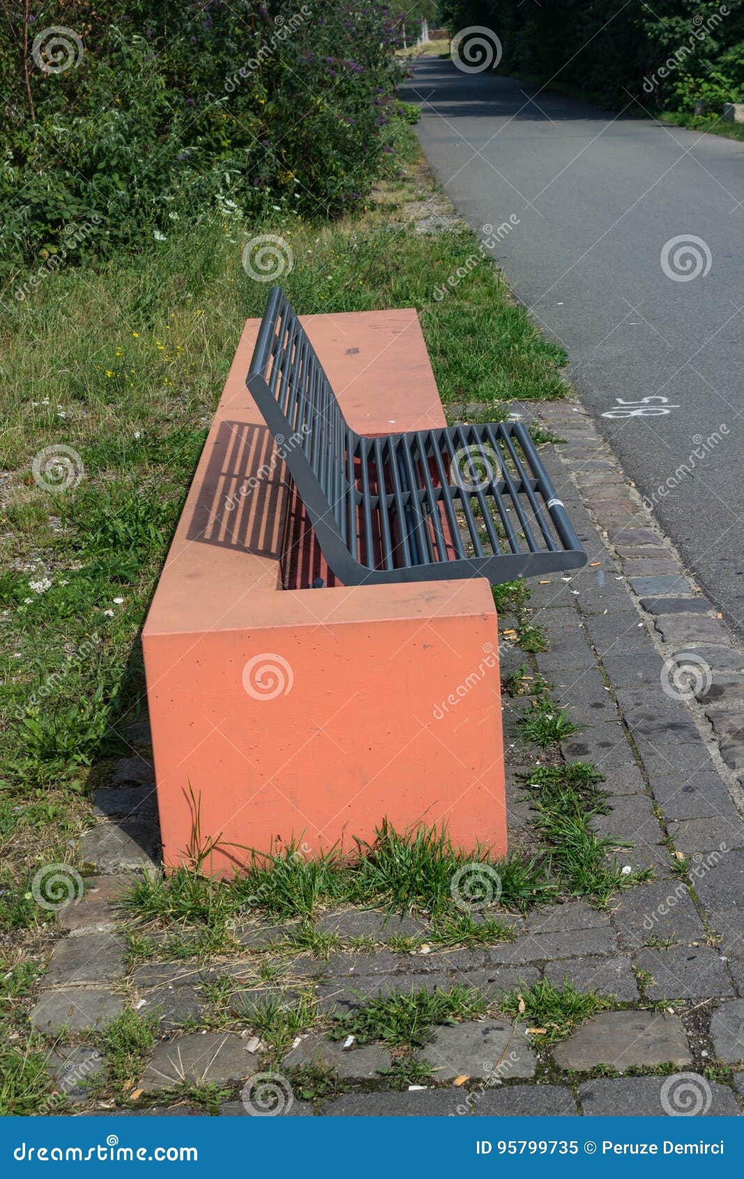 Modern Park Bench from the Side Stock Image - Image of high, capitol ...