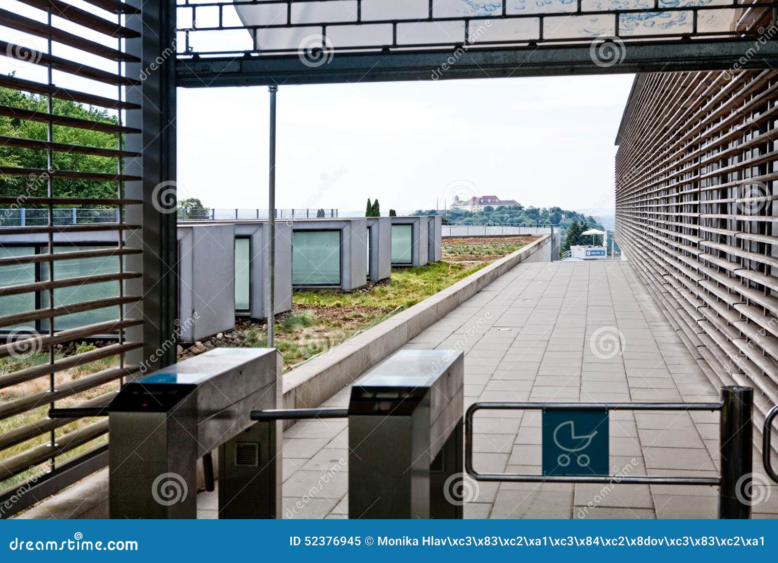 Modern park and building stock image. Image of facade - 52376945