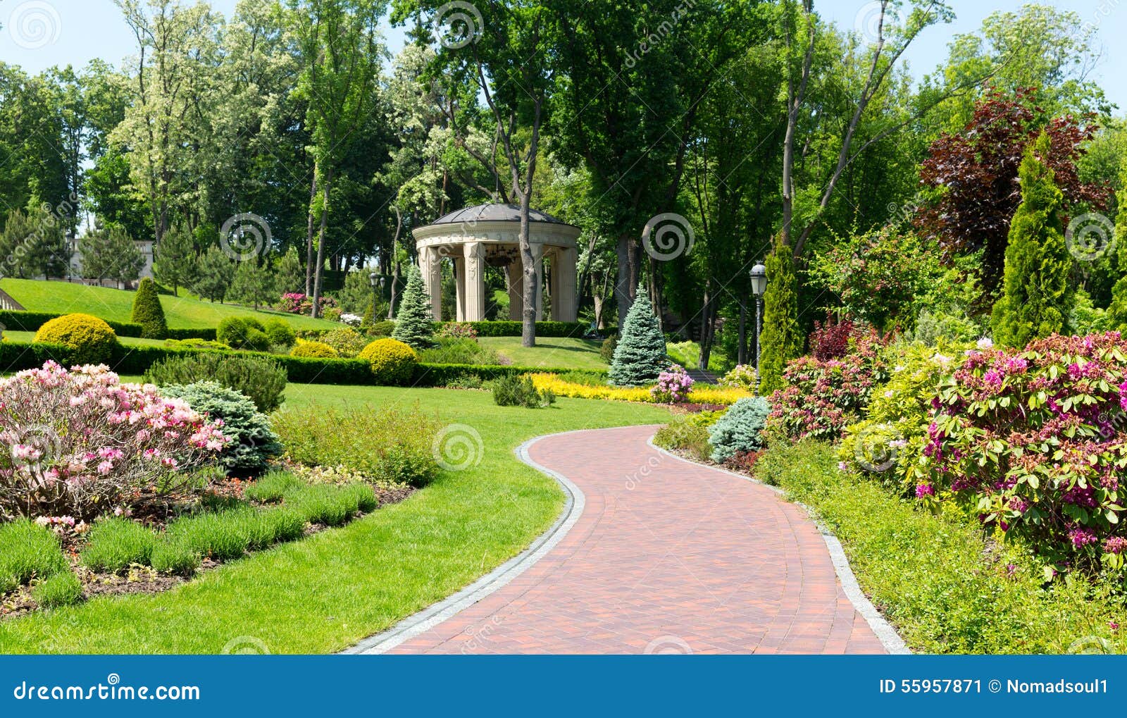 Modern park stock image. Image of home, green, forest - 55957871