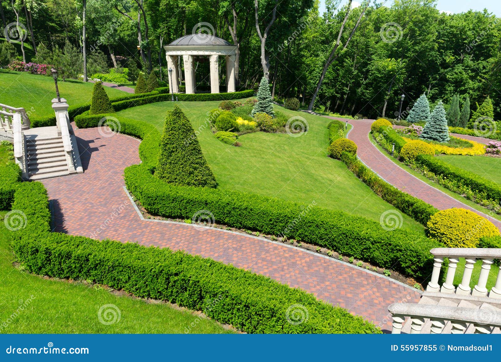 Modern park stock image. Image of country, field, beauty - 55957855
